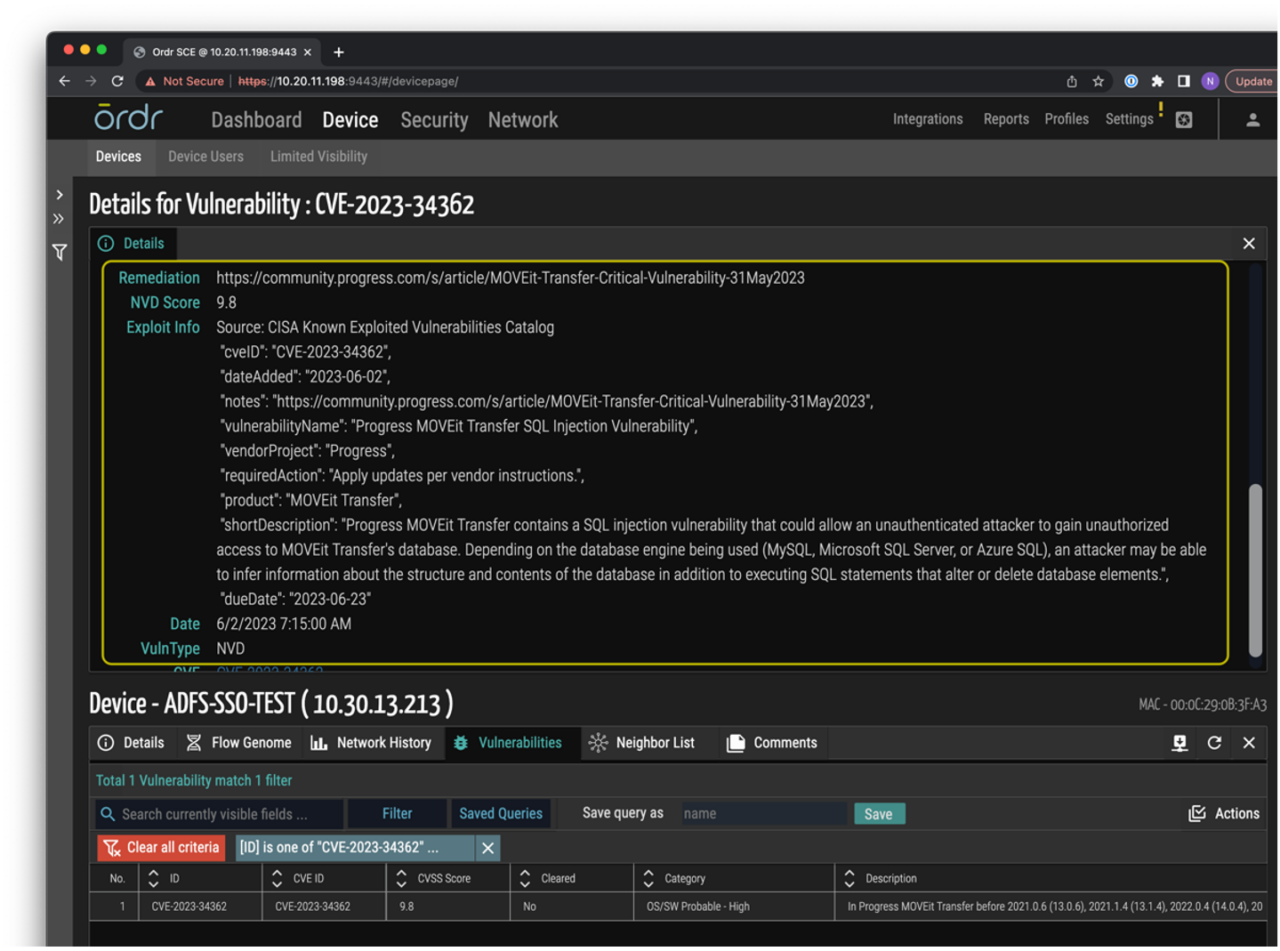 Ordr Security Bulletin: MOVEit Vulnerabilities - Security Boulevard