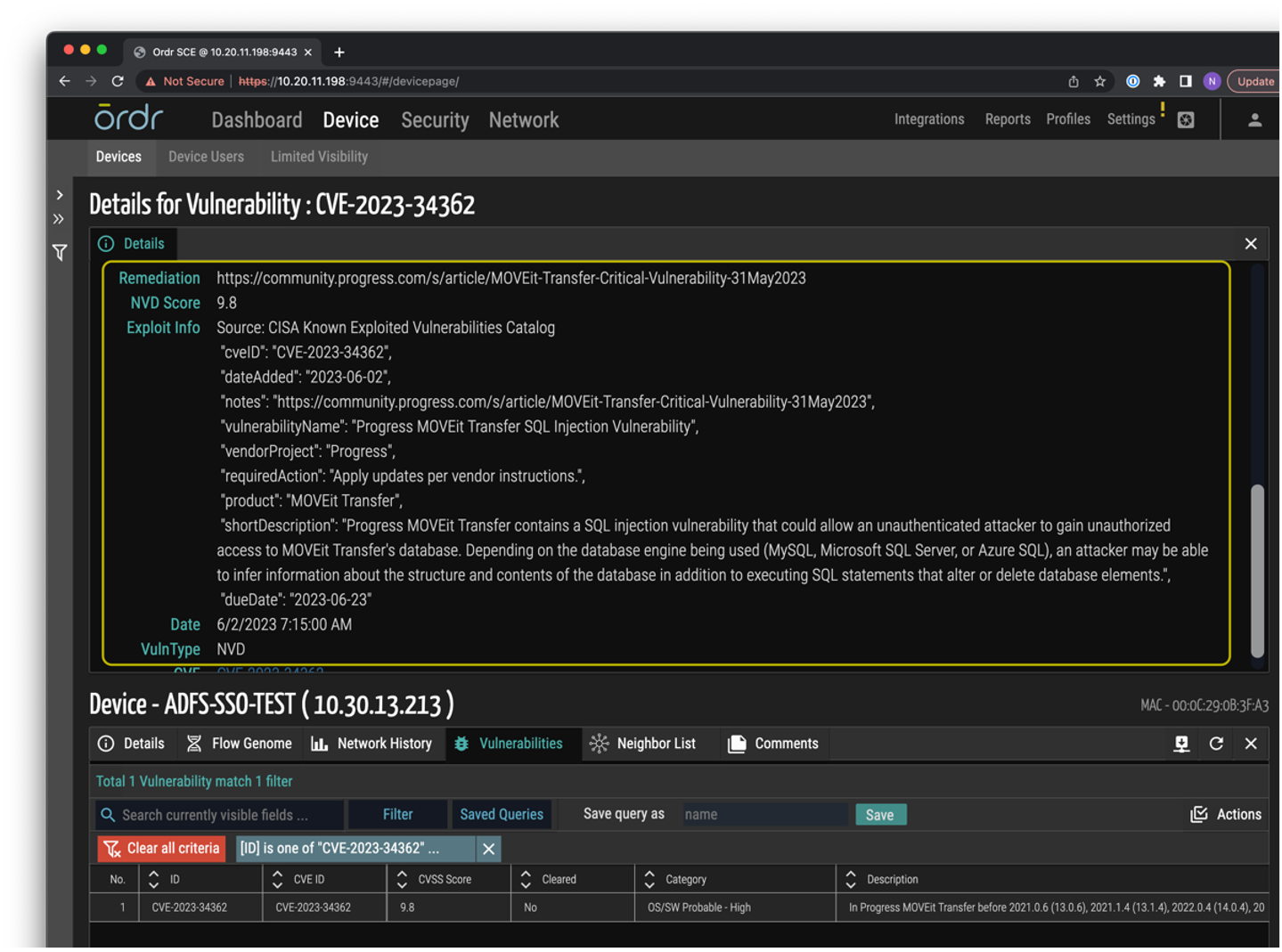 Ordr Security Bulletin: MOVEit Vulnerabilities - Security Boulevard